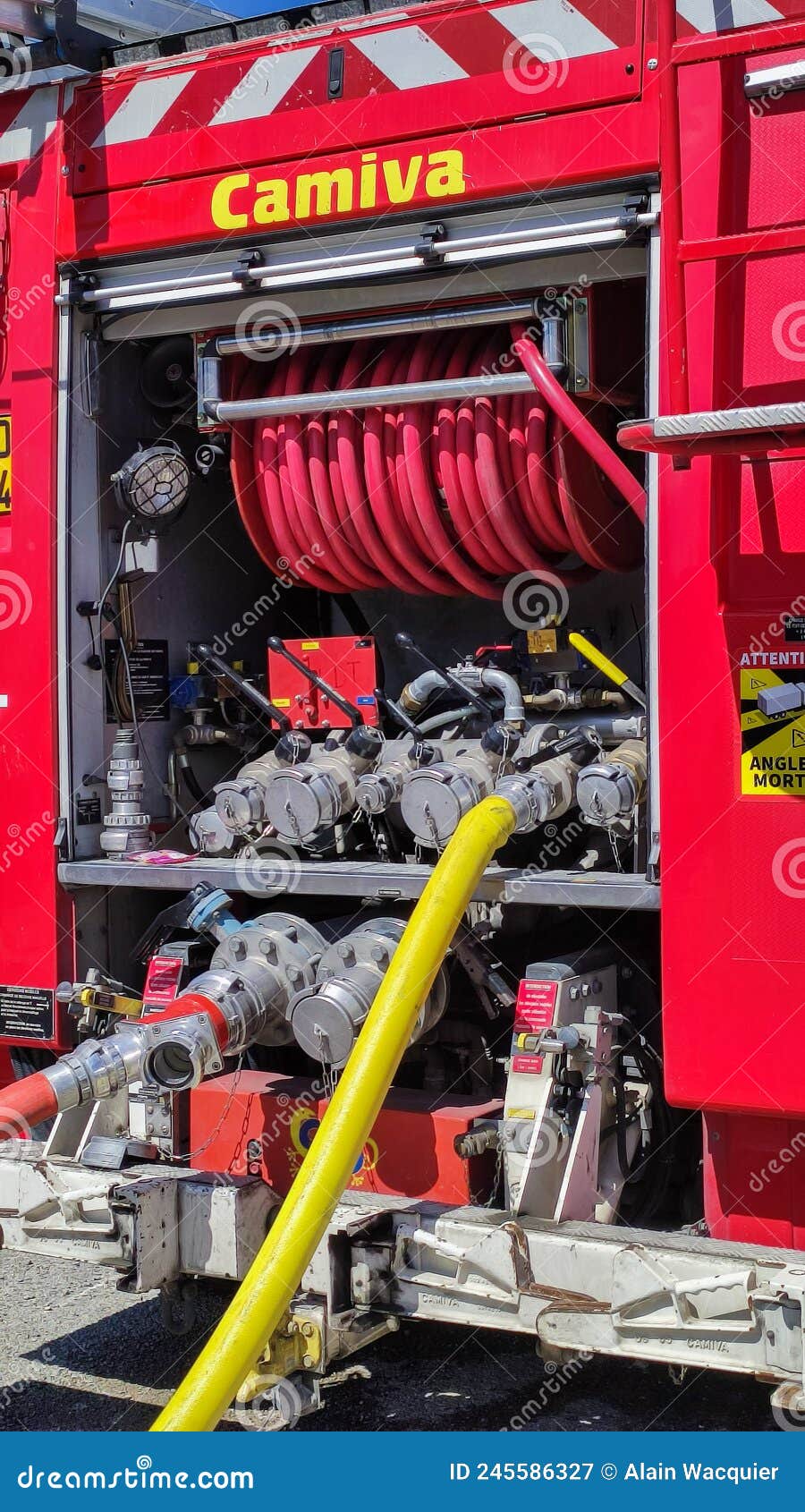 Back of a French Firefighter Fire Truck Editorial Photography - Image ...