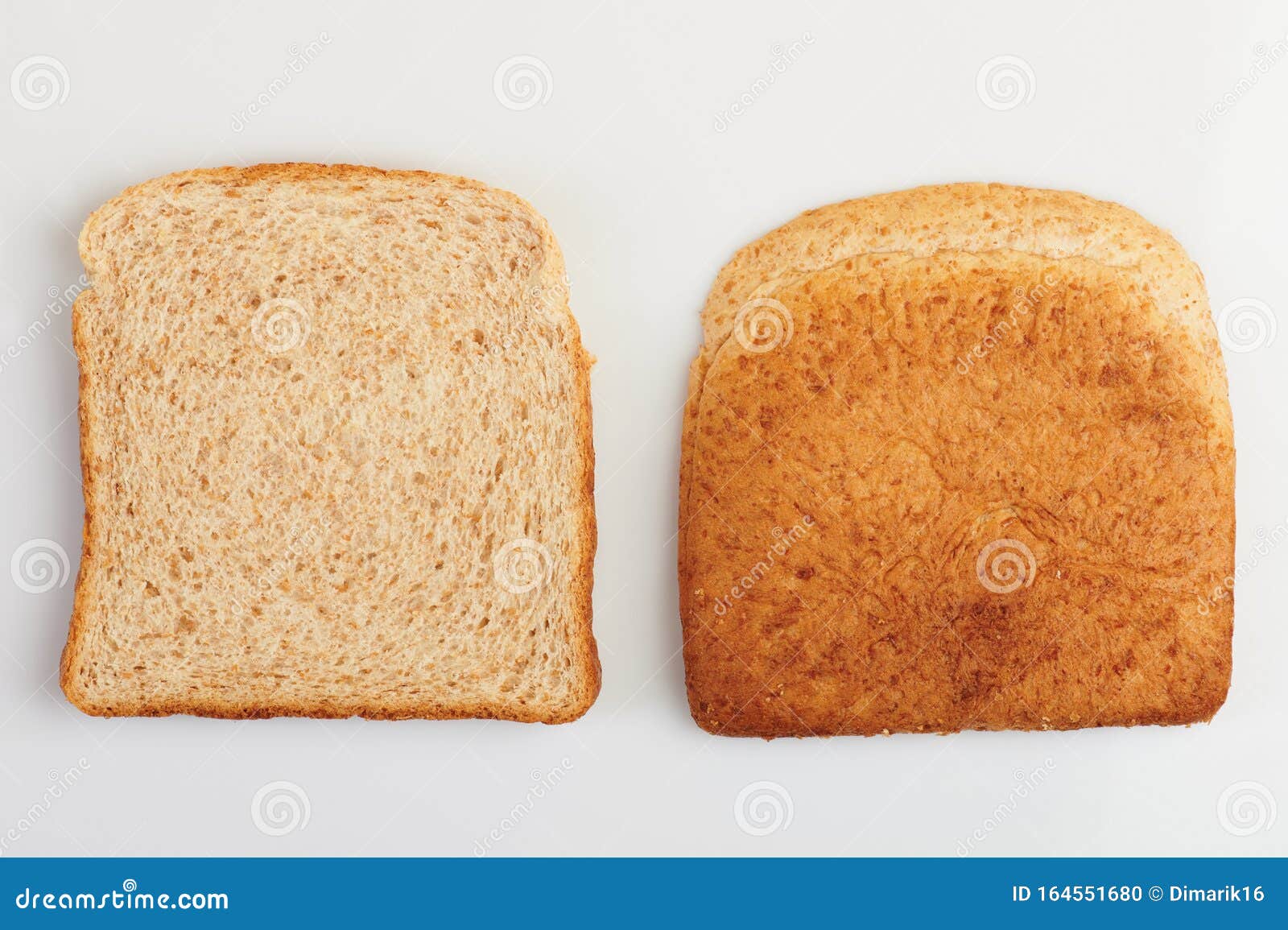 Back and Front Side of Square Bread Stock Photo - Image of morning ...