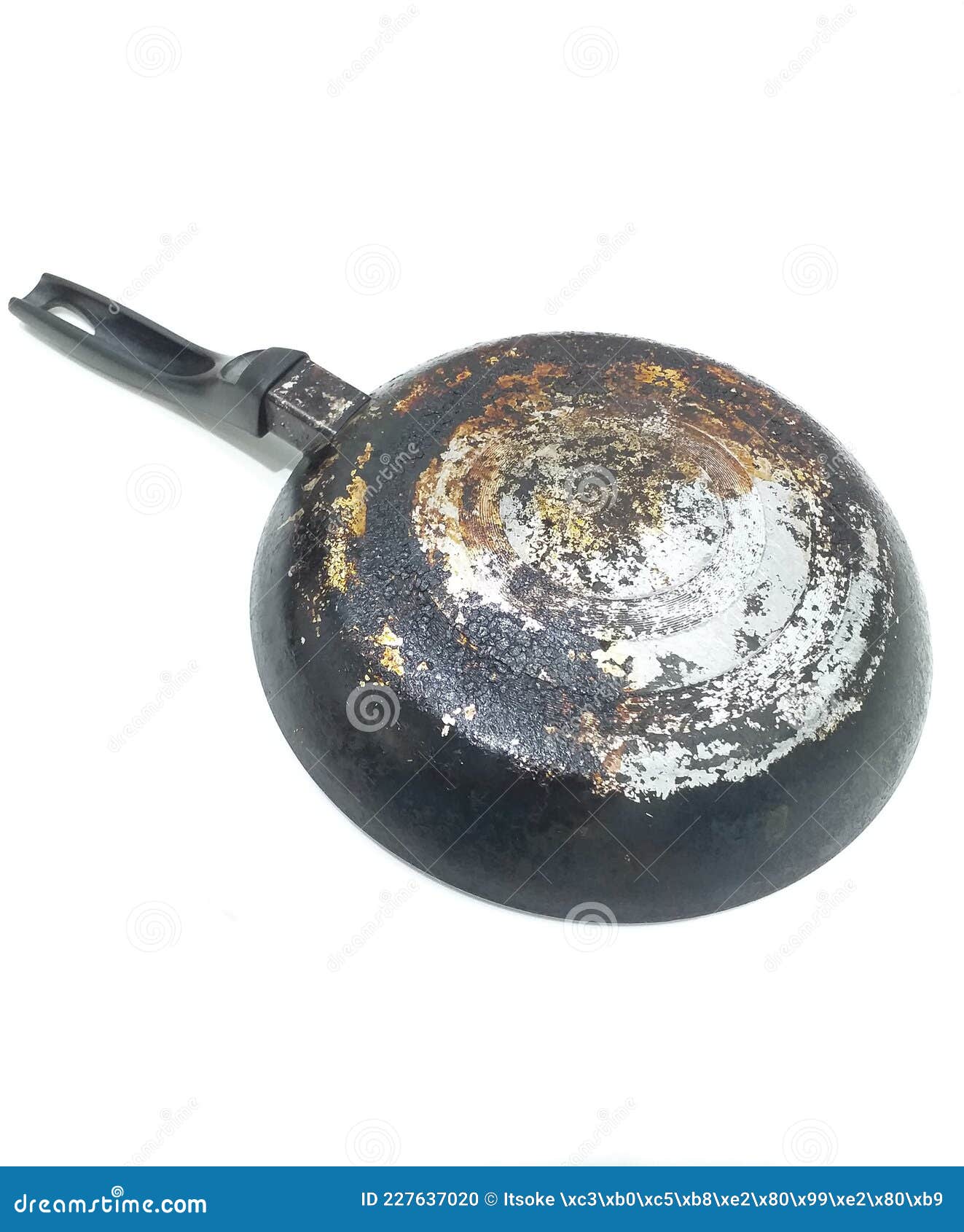 The Back of the Frying Pan is Greasy Stock Photo - Image of kitchen ...