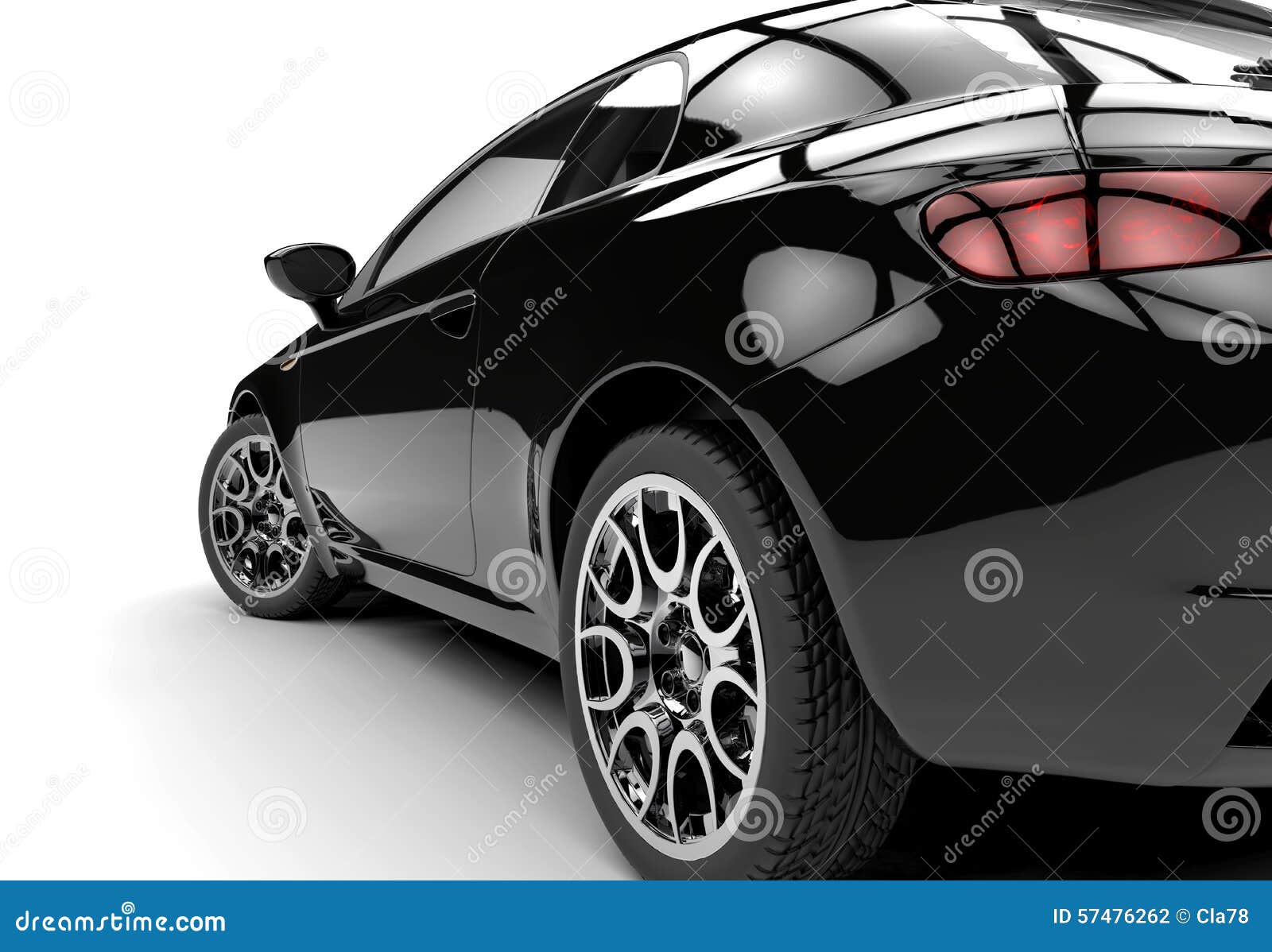 Back of a Generic Black Car Stock Illustration - Illustration of ...