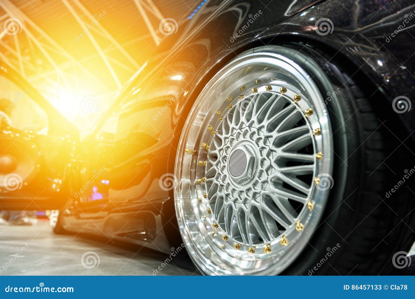 Back of a Generic Black Sport Car Stock Image - Image of concept, shine ...
