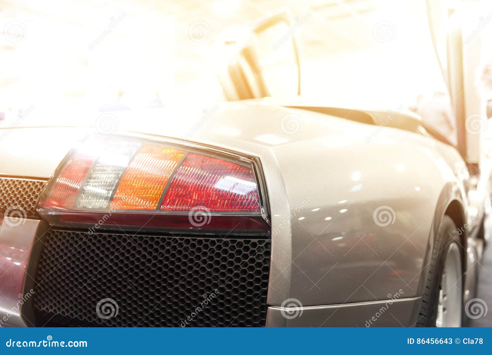 Back of a Generic Sport Car Stock Image - Image of shiny, grey: 86456643