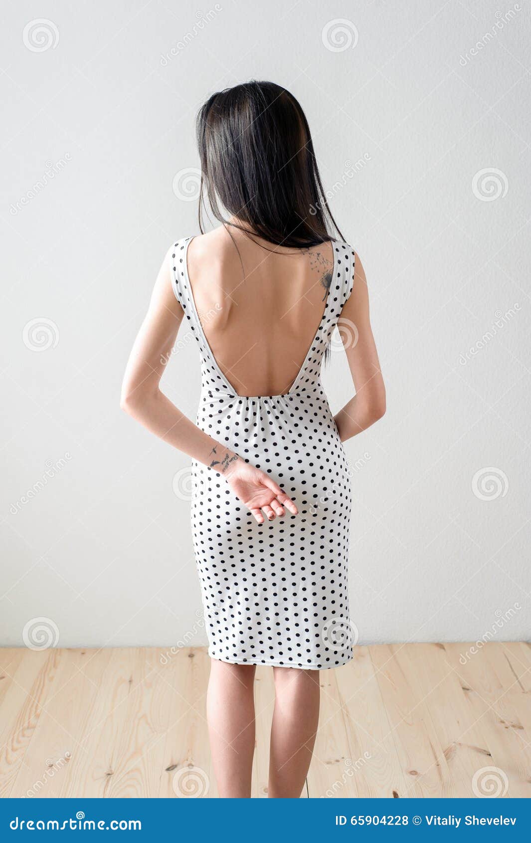 The Back of a Girl with a Tattoo Stock Photo - Image of caucasian ...