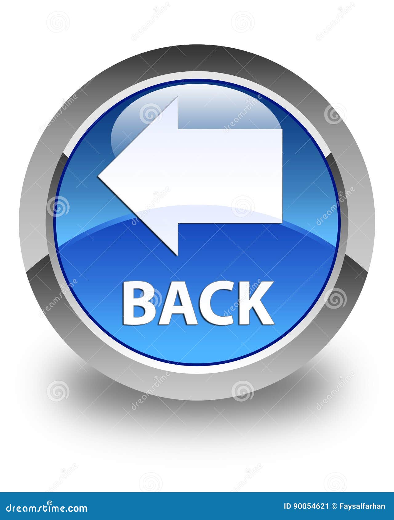 Back Glossy Blue Round Button Stock Illustration - Illustration of ...