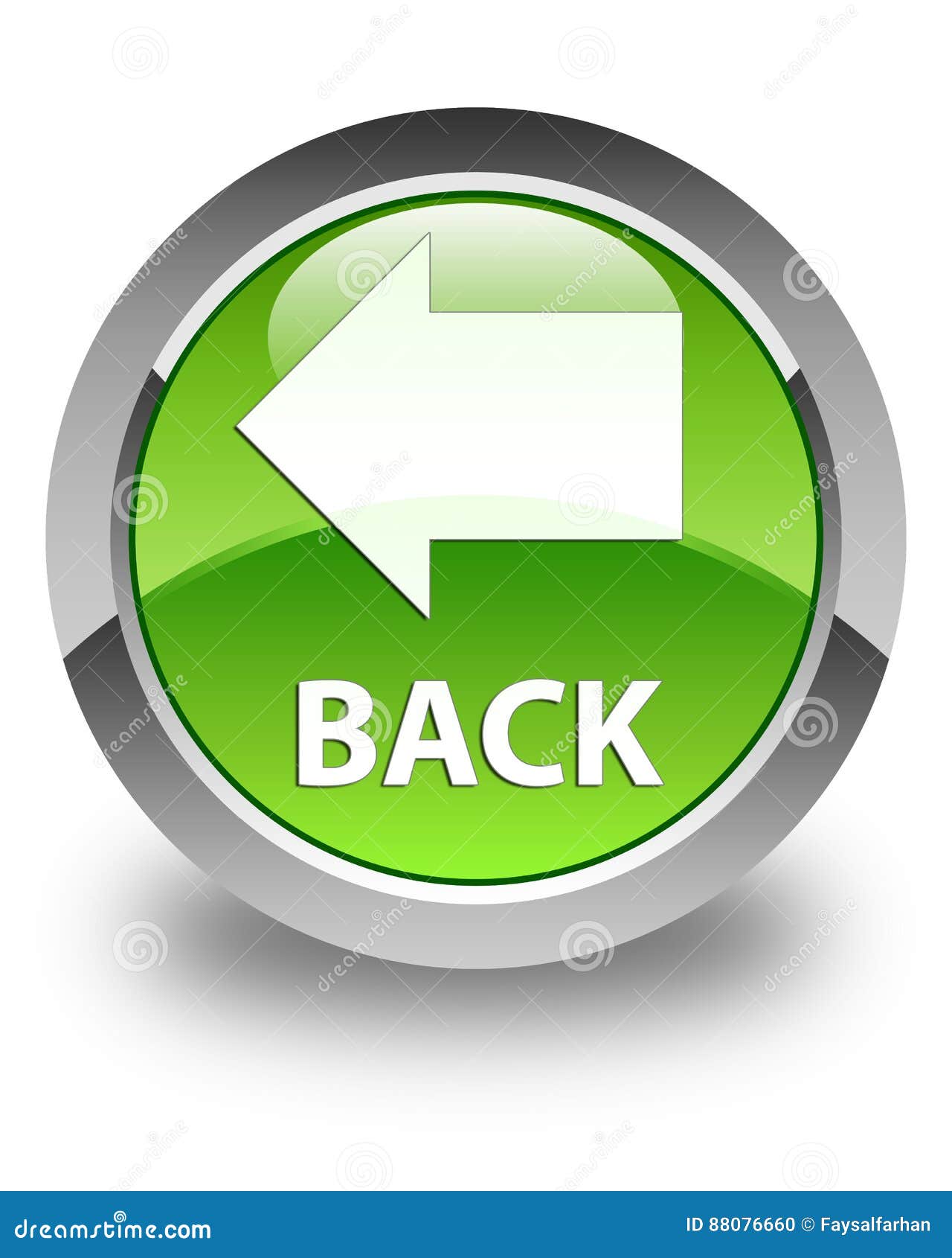 Back Glossy Green Round Button Stock Illustration - Illustration of ...