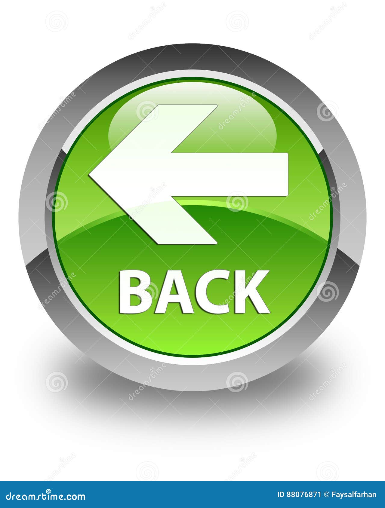 Back Glossy Green Round Button Stock Illustration - Illustration of ...