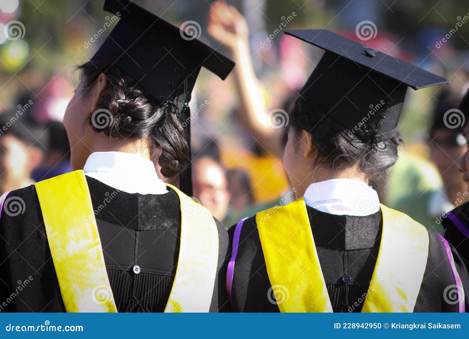 Back of Graduated Girls from Chiang Mai University Thailand Editorial ...