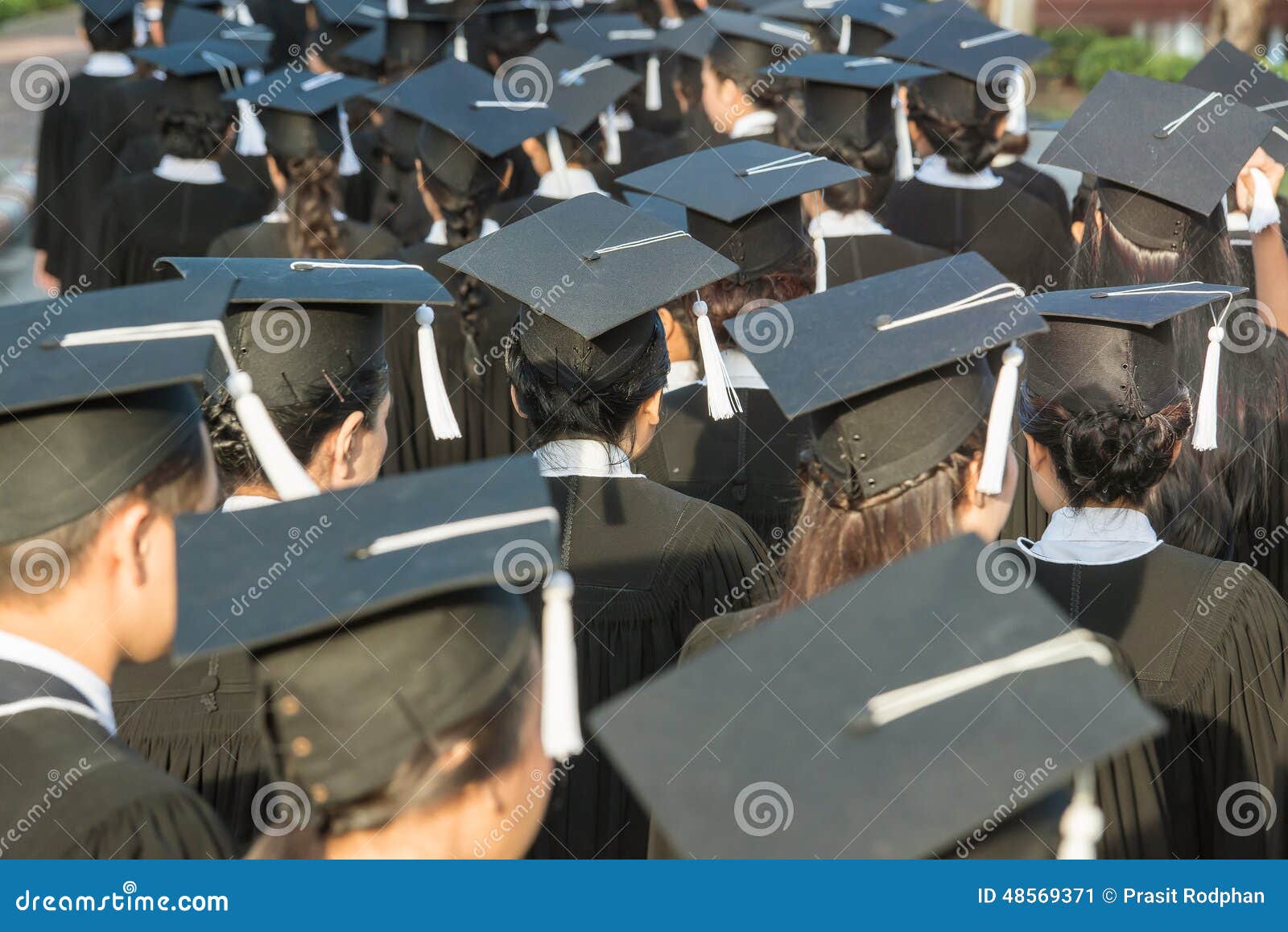 Back of Graduates during Commencement Editorial Photo - Image of black ...