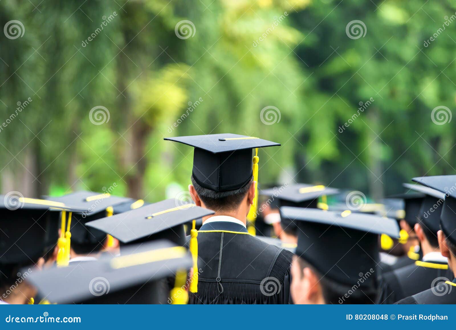 Back of Graduates during Commencement at University. Editorial Stock ...