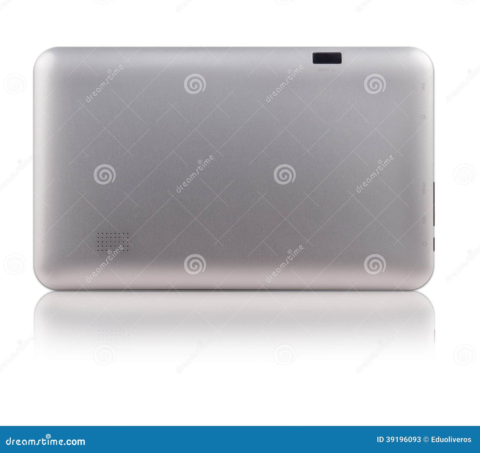 Back Grey Metallic Digital Tablet Stock Image - Image of communication ...
