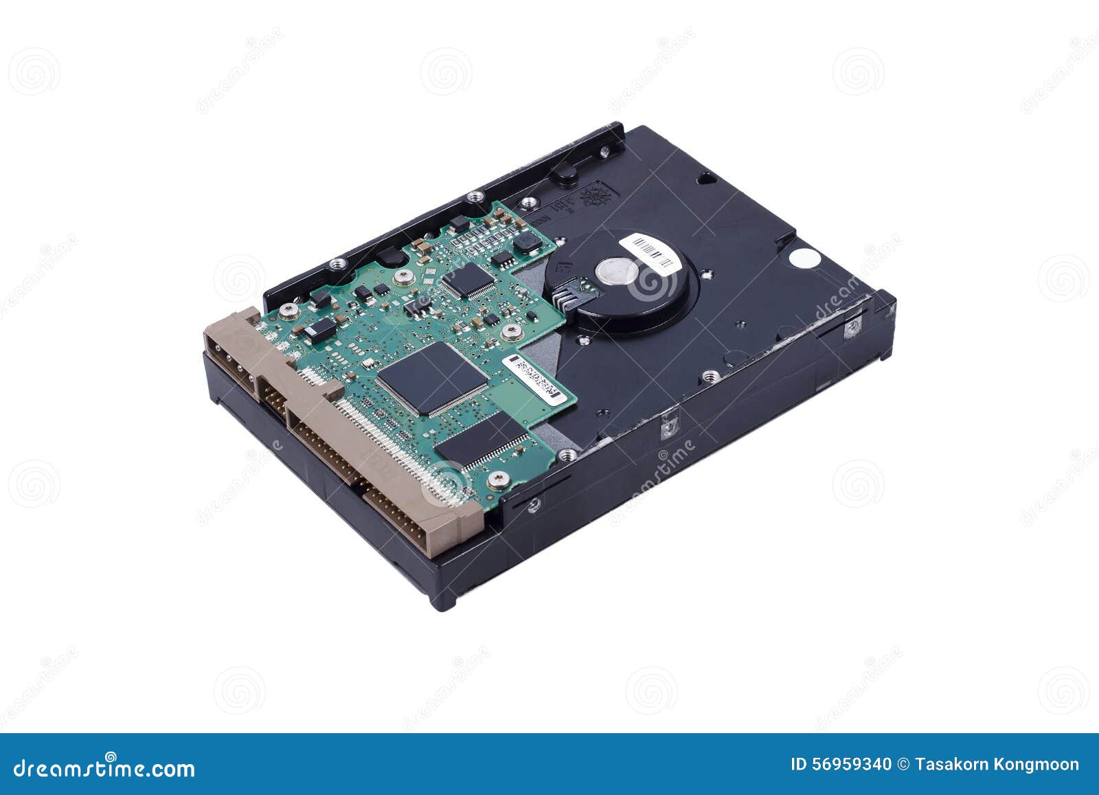 Back of Hard Disk Isolated on White Stock Photo - Image of data, candid ...