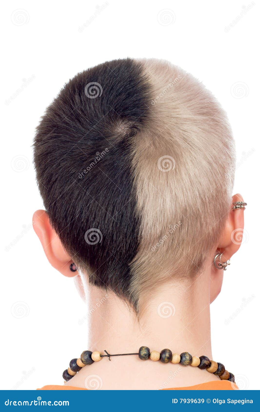 Back of the head stock image. Image of white, head, neck - 7939639