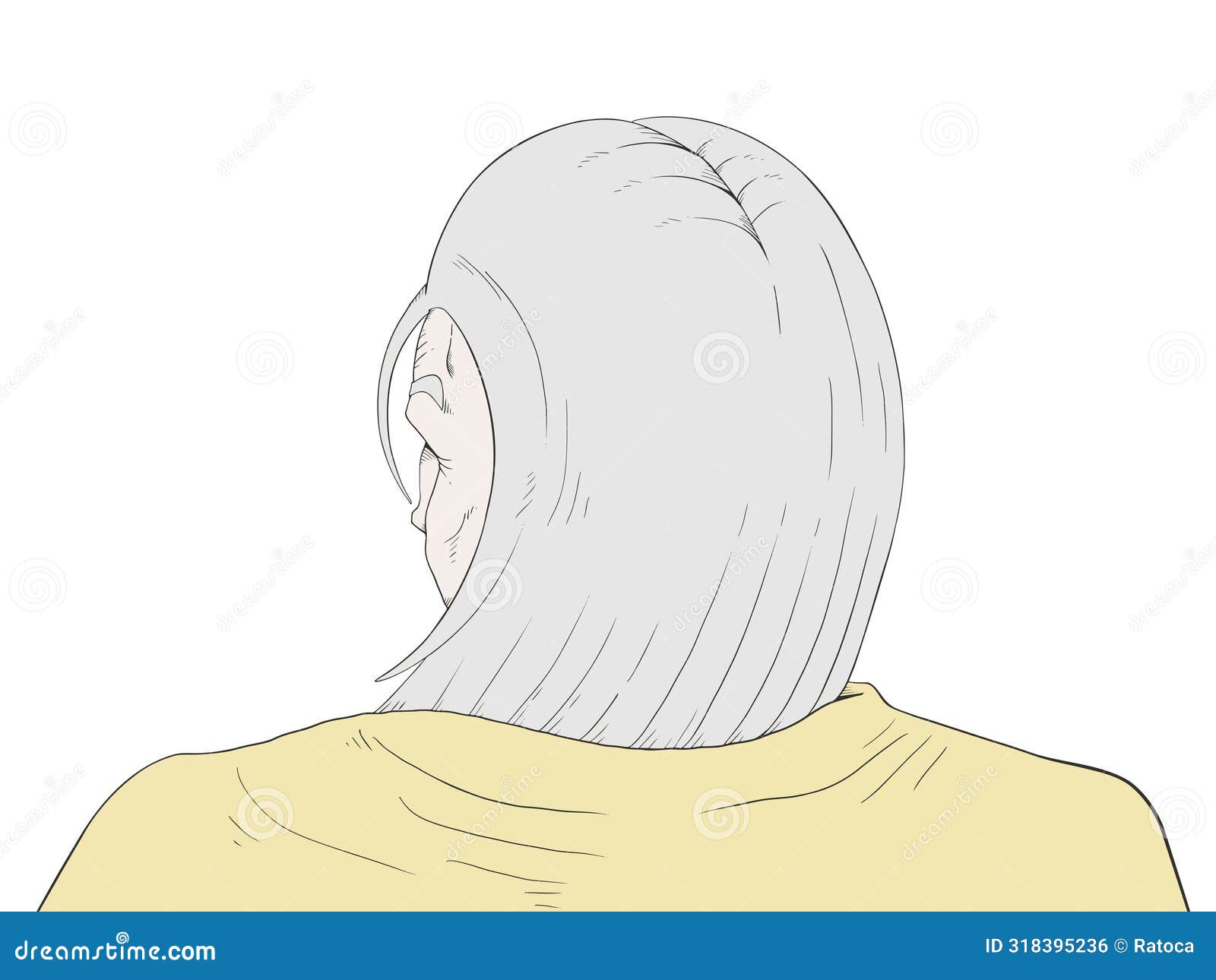 Back head man draw stock vector. Illustration of face - 318395236