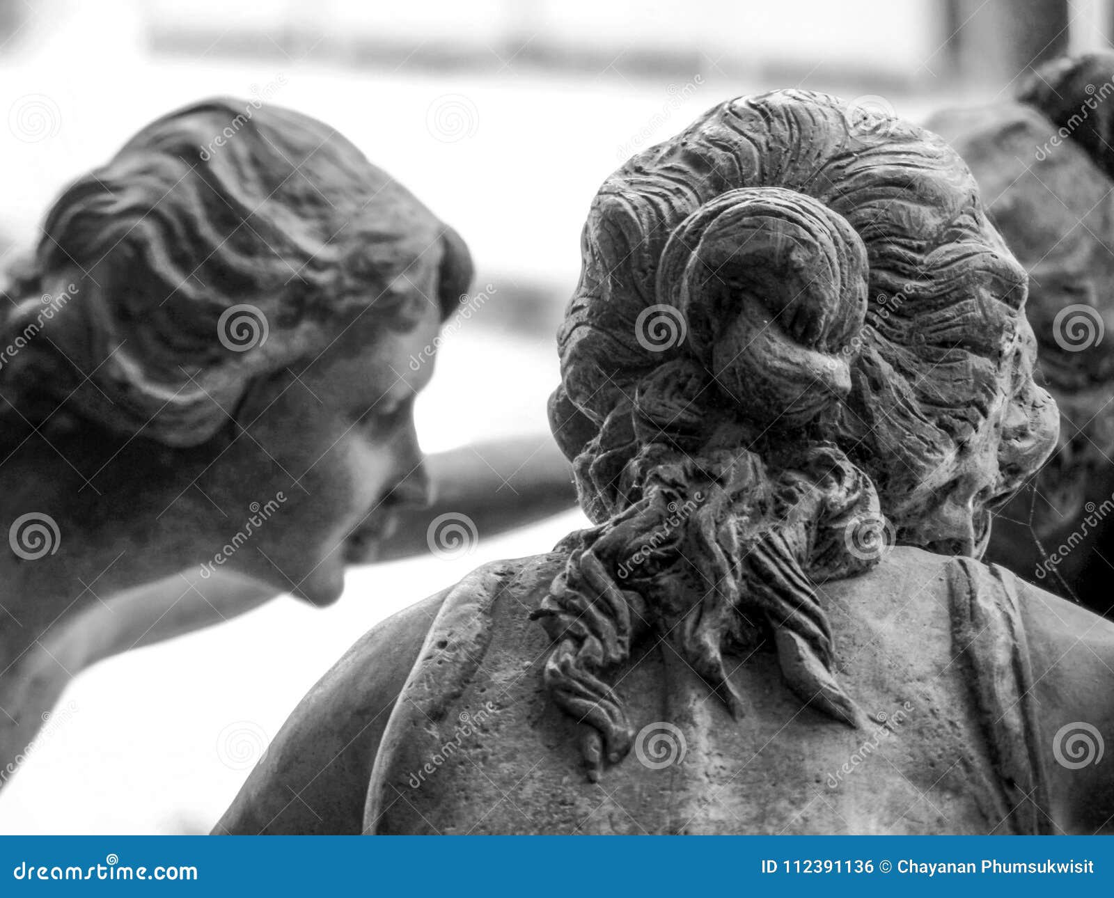 Back of Head Woman Status and Blur Face Another Status Stock Photo ...