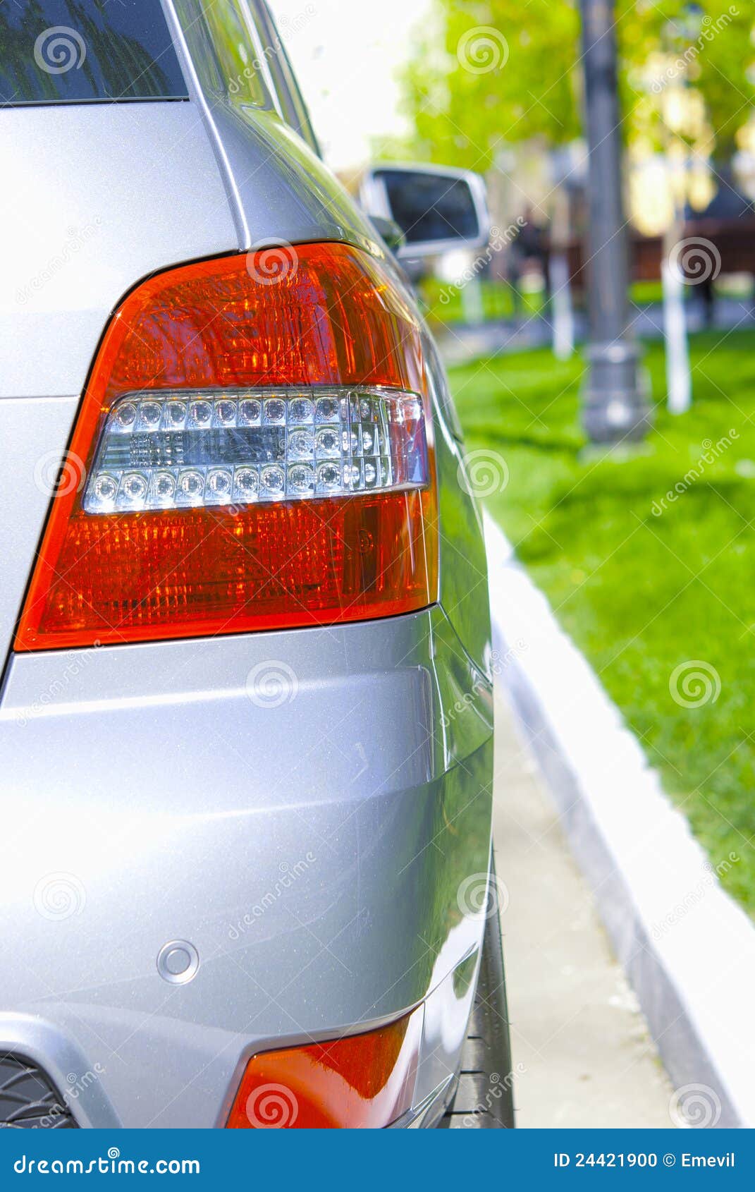 Back headlight of car stock photo. Image of chrome, power - 24421900