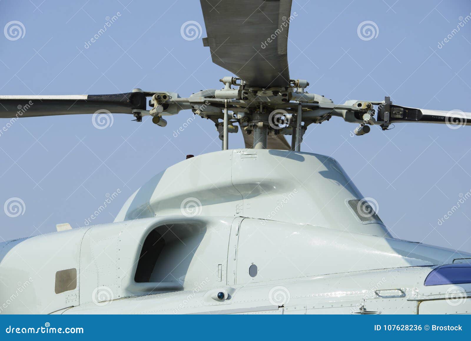 Back of Helicopter Engine and Rotor Stock Photo - Image of closeup ...