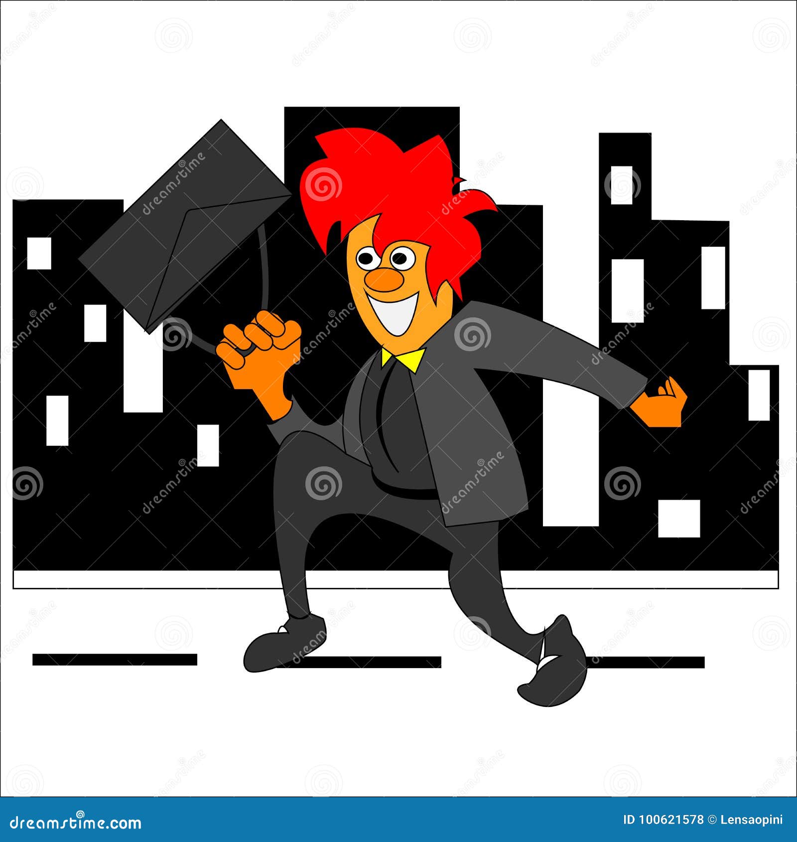 Back Home at Night Happy Illustration Stock Vector - Illustration of ...