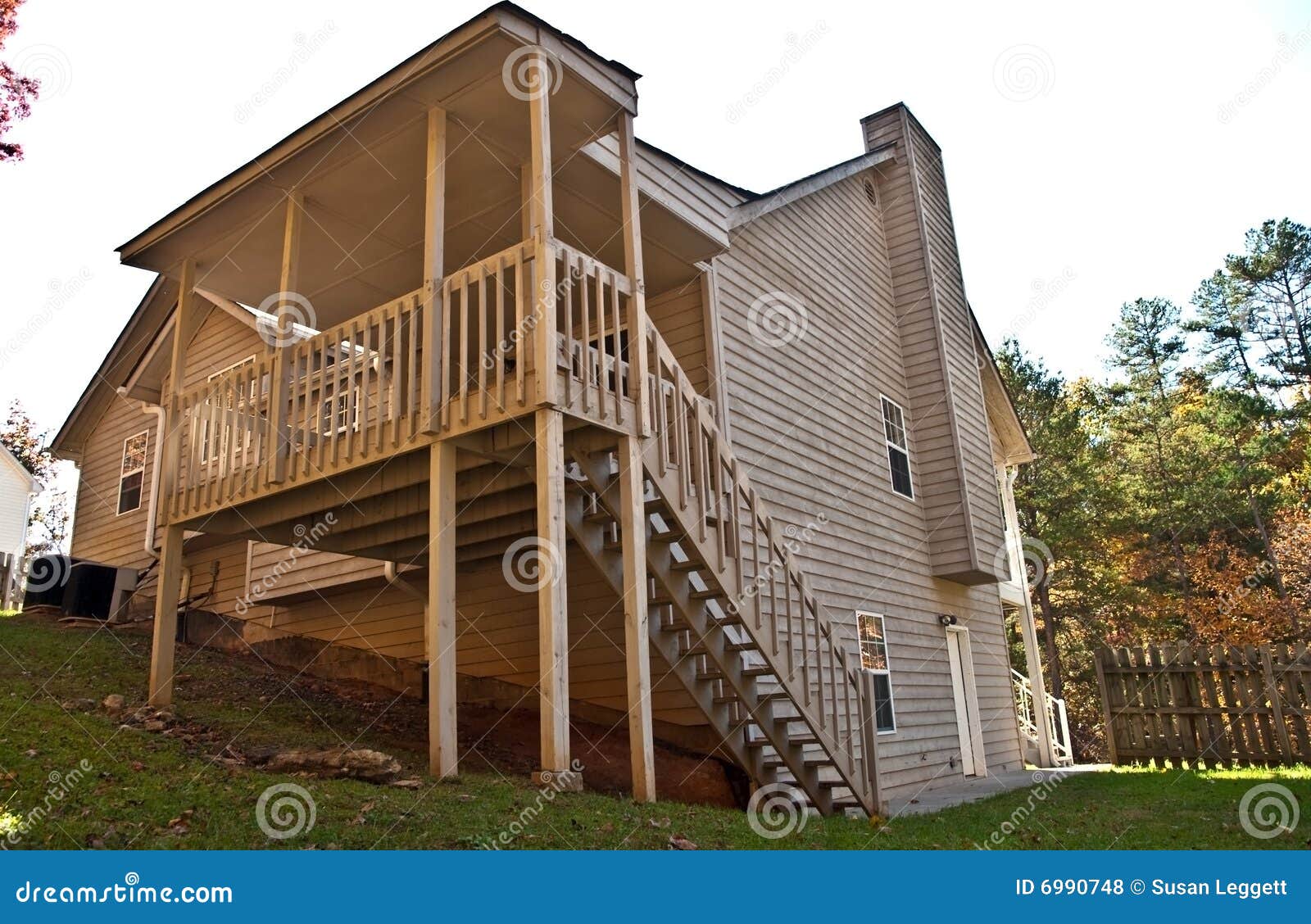 Back of house in Autumn stock photo. Image of gutters - 6990748