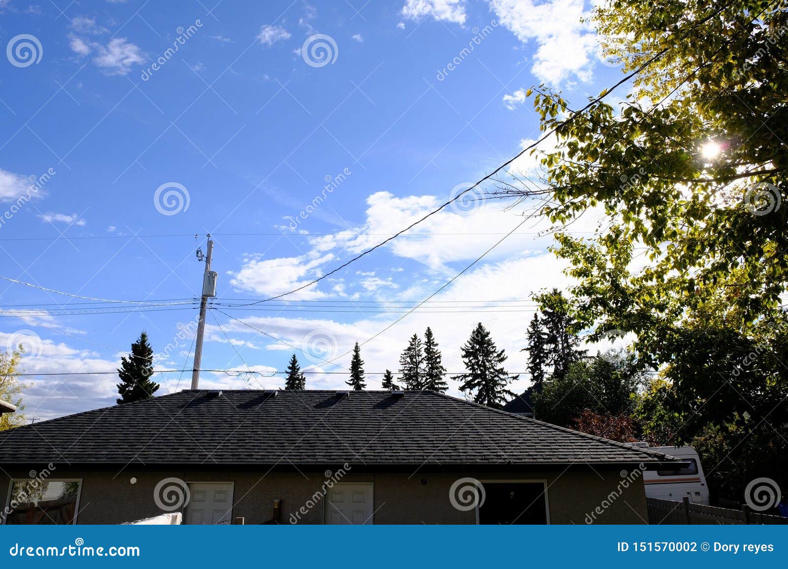 Back of the house stock photo. Image of blue, back, house - 151570002
