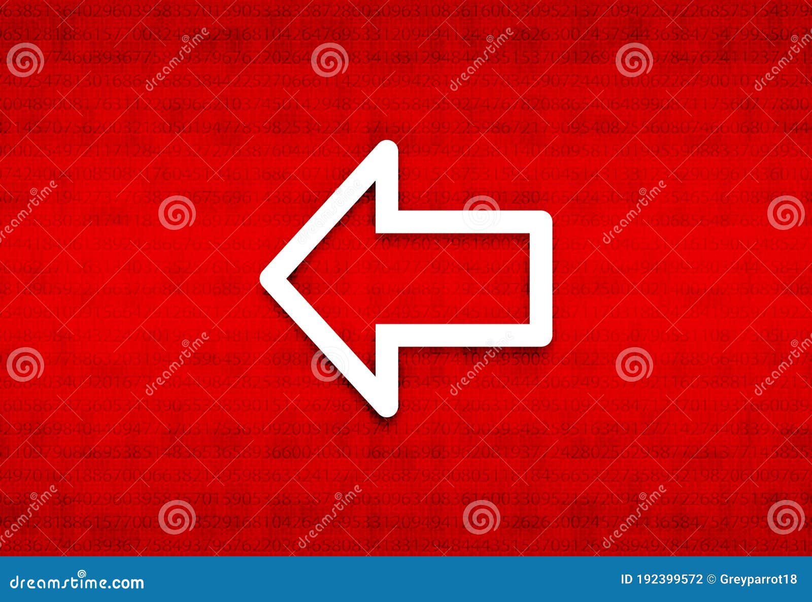 Back Icon Abstract Digital Screen Red Background Illustration Stock ...