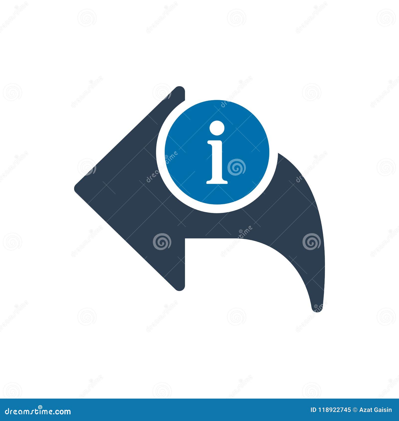 Back Icon, Arrows Icon with Information Sign. Back Icon and about, Faq ...