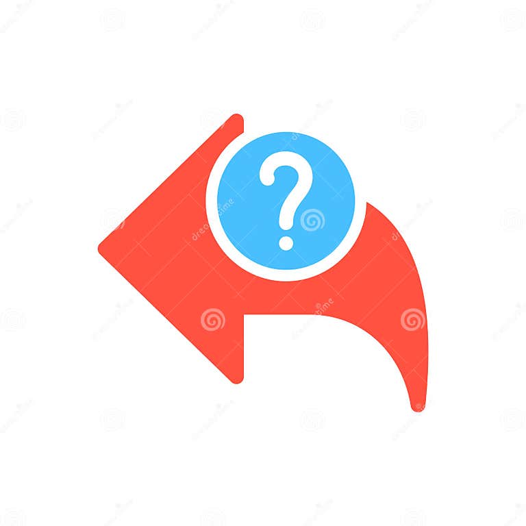 Back Icon, Arrows Icon with Question Mark. Back Icon and Help, How To ...
