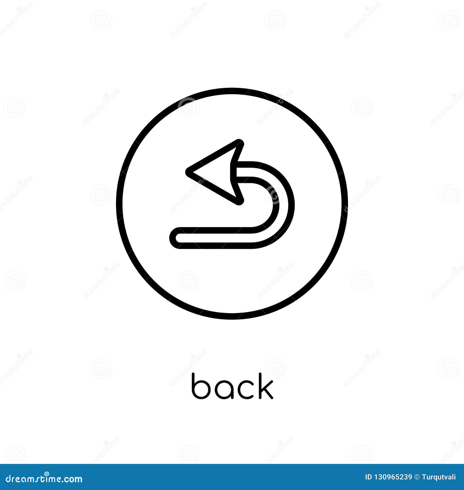 Back icon from collection. stock vector. Illustration of element ...