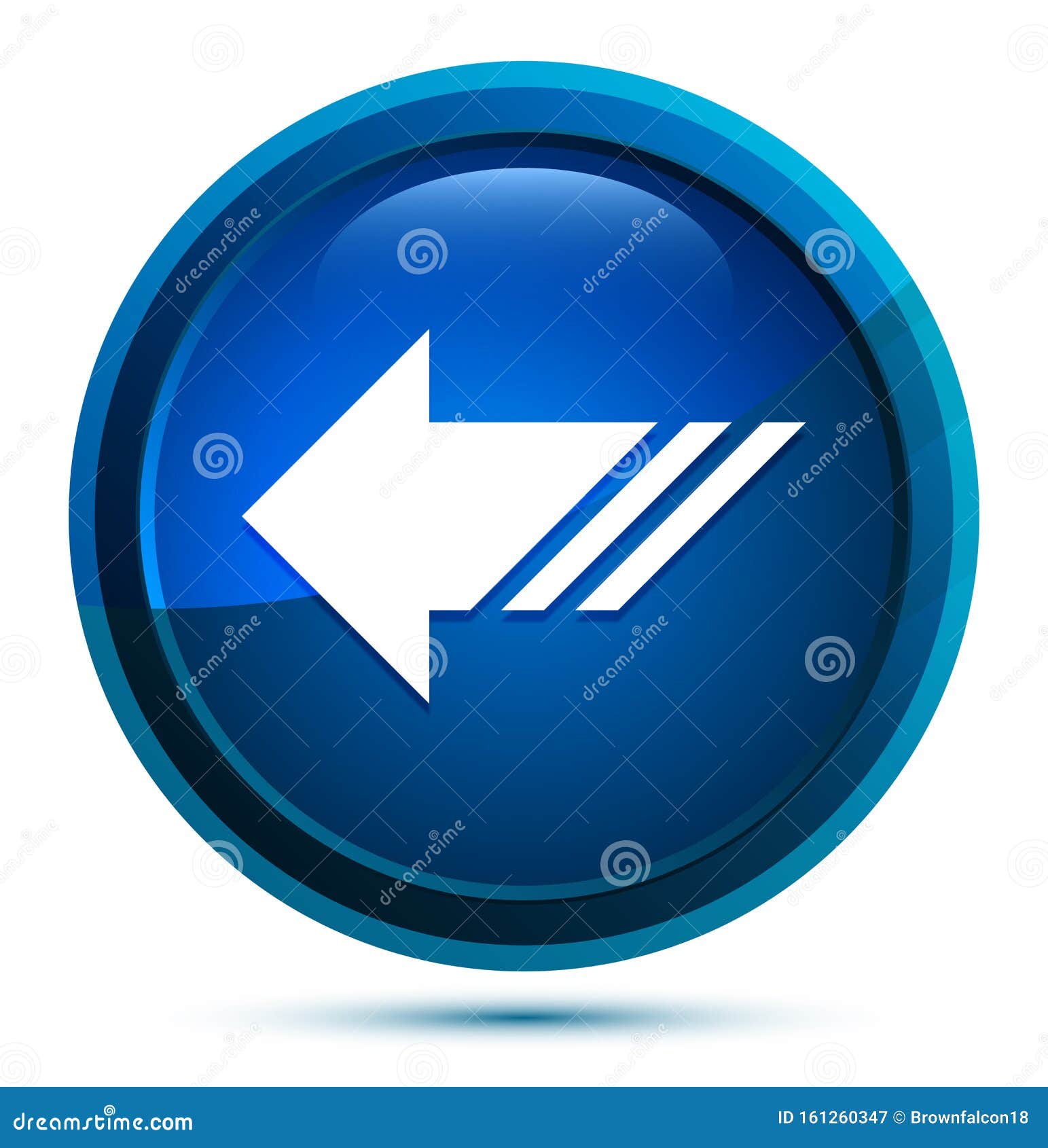 Back Icon Elegant Blue Round Button Illustration Stock Vector ...