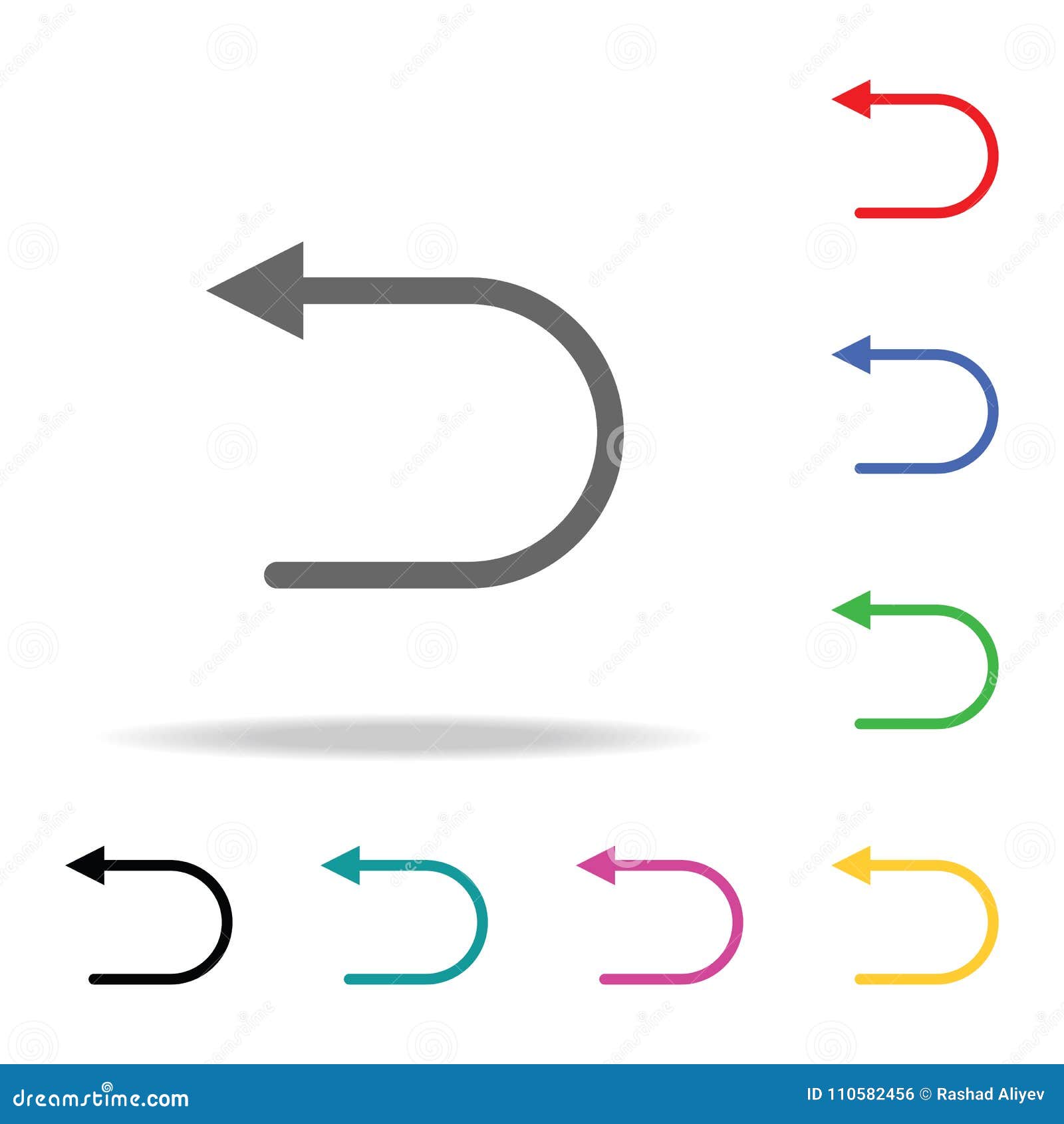 Back Icon. Elements in Multi Colored Icons for Mobile Concept and Web ...