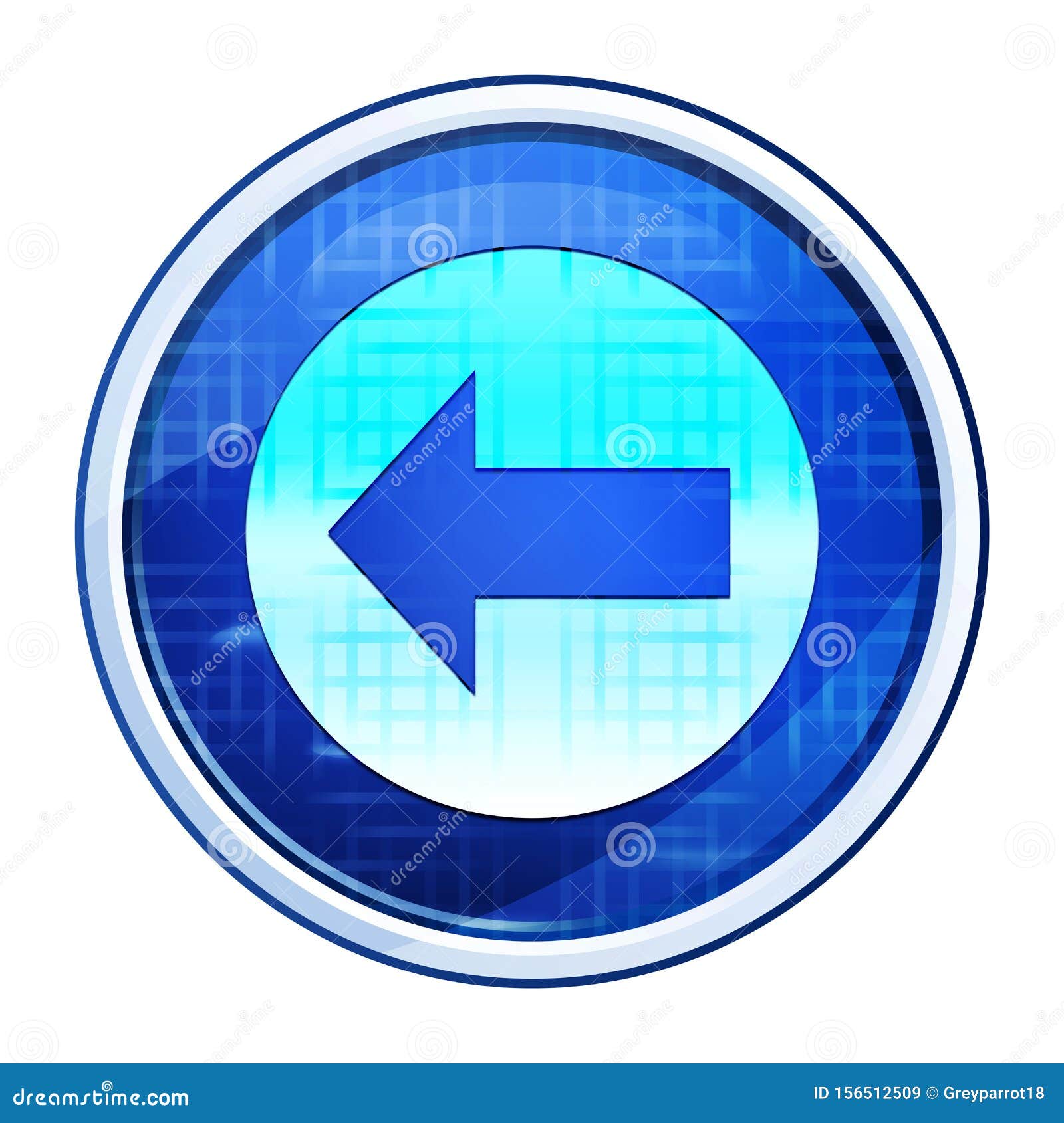 Back Icon Futuristic Blue Round Button Vector Illustration Stock ...