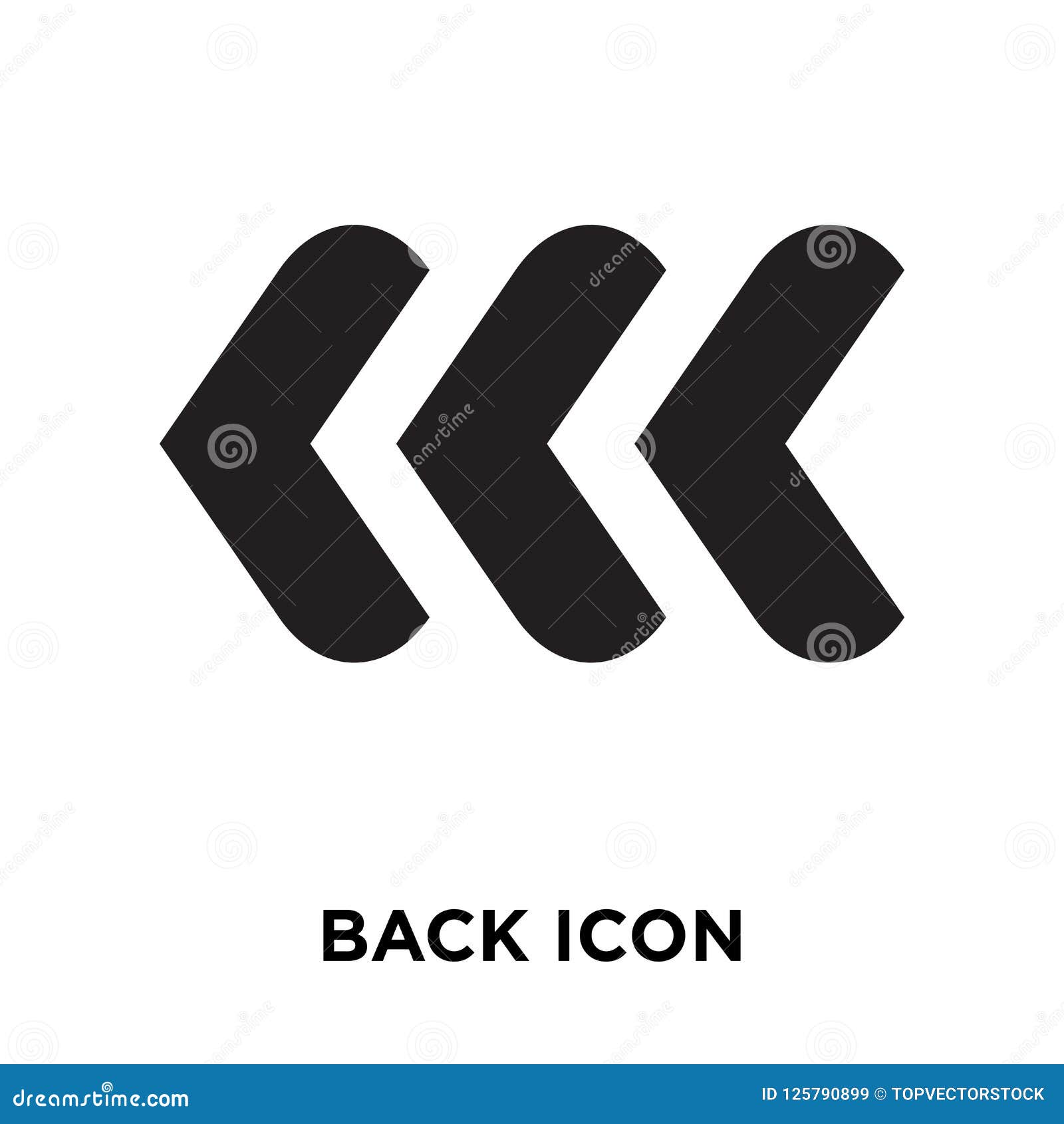 Back Icon Vector Isolated on White Background, Logo Concept of B Stock ...