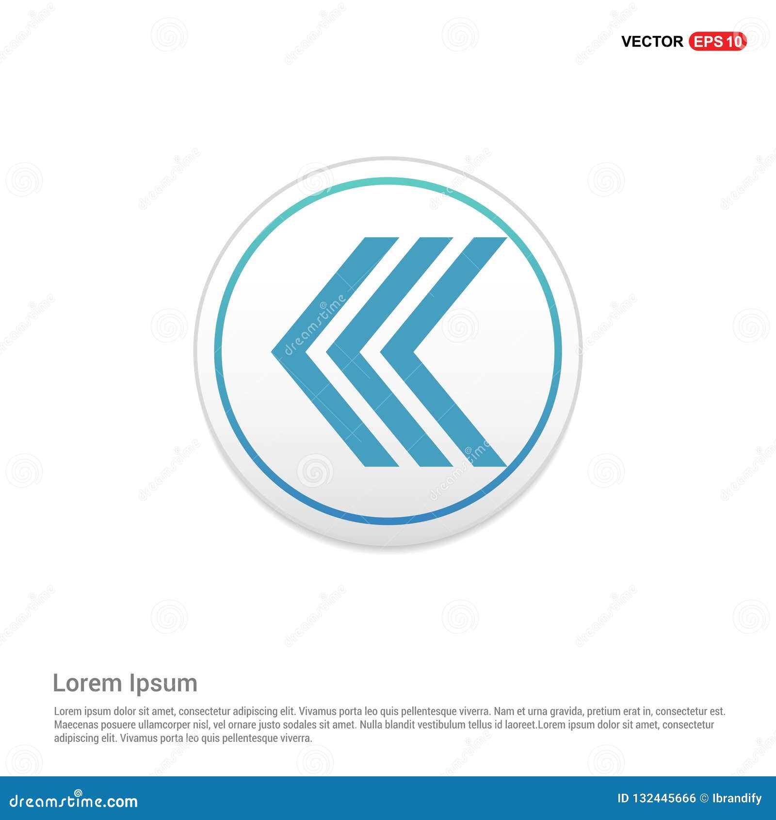 Back Icon - White Circle Button Stock Vector - Illustration of symbol ...