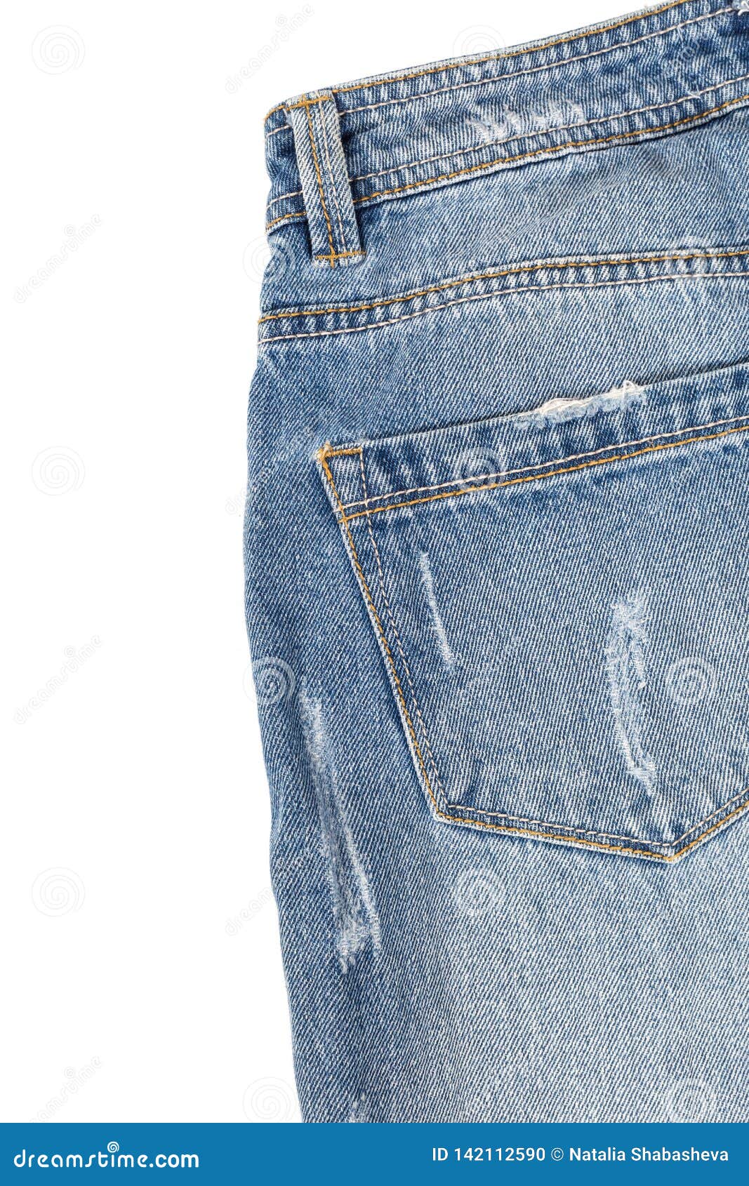 Back of blue Jeans stock photo. Image of fabric, background - 142112590