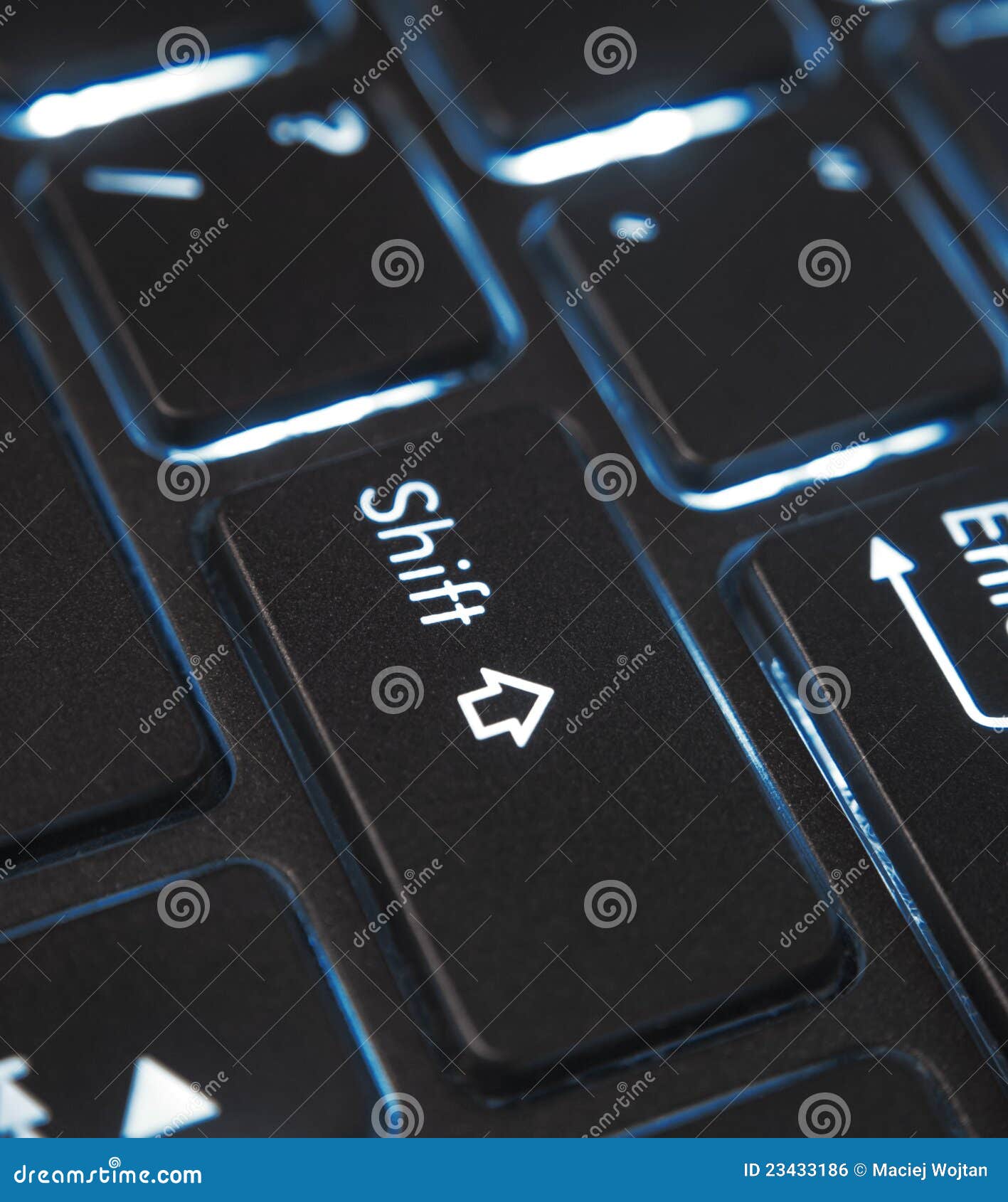 Back Lighted Keyboard Close Up Stock Photo - Image of single, global ...