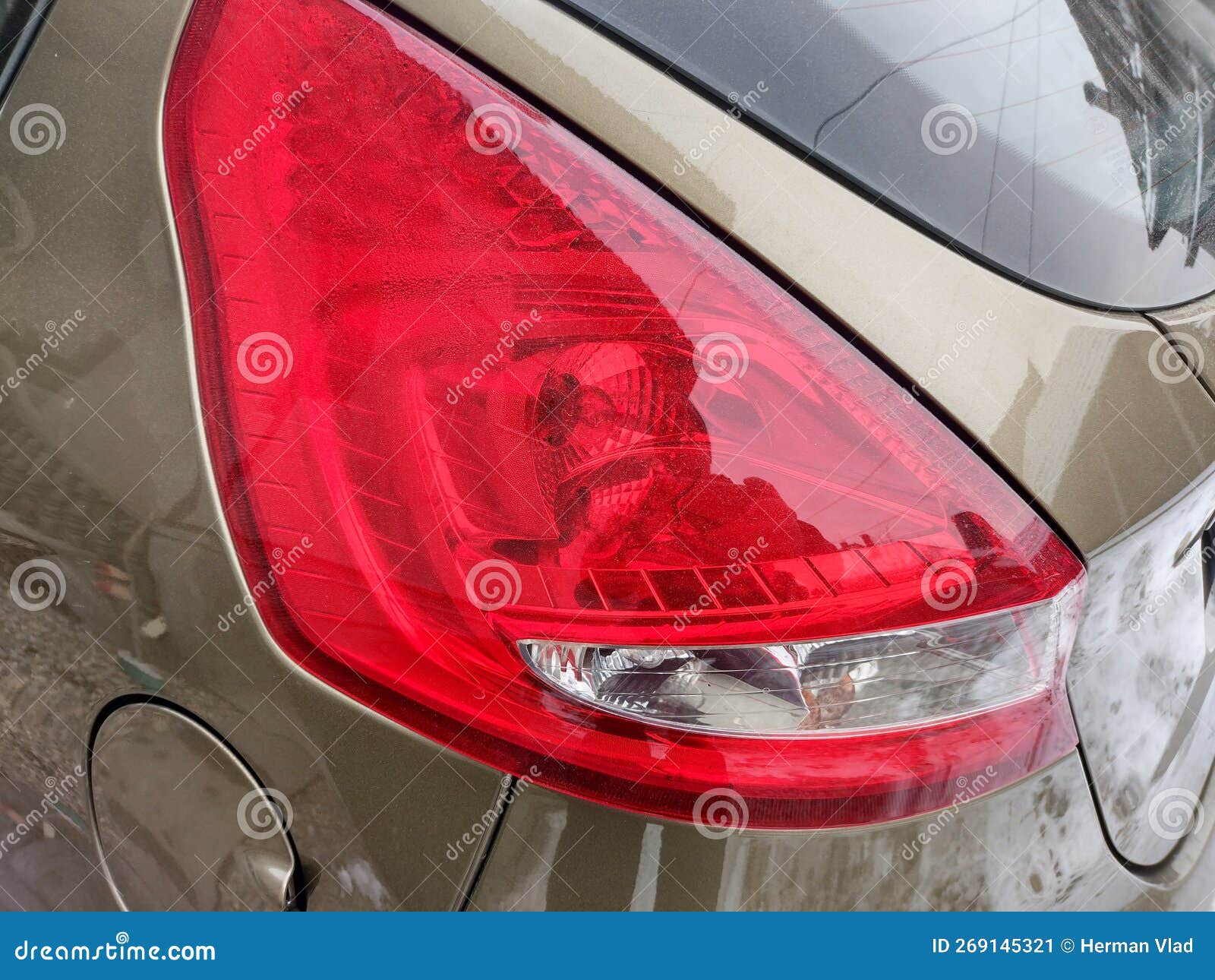 The back lights of a car stock image. Image of light - 269145321