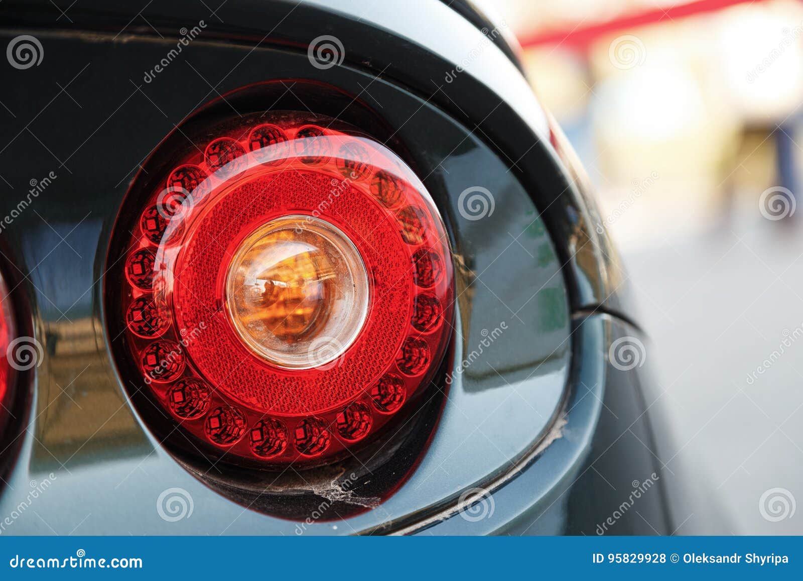 Back lights of car stock photo. Image of drive, model - 95829928