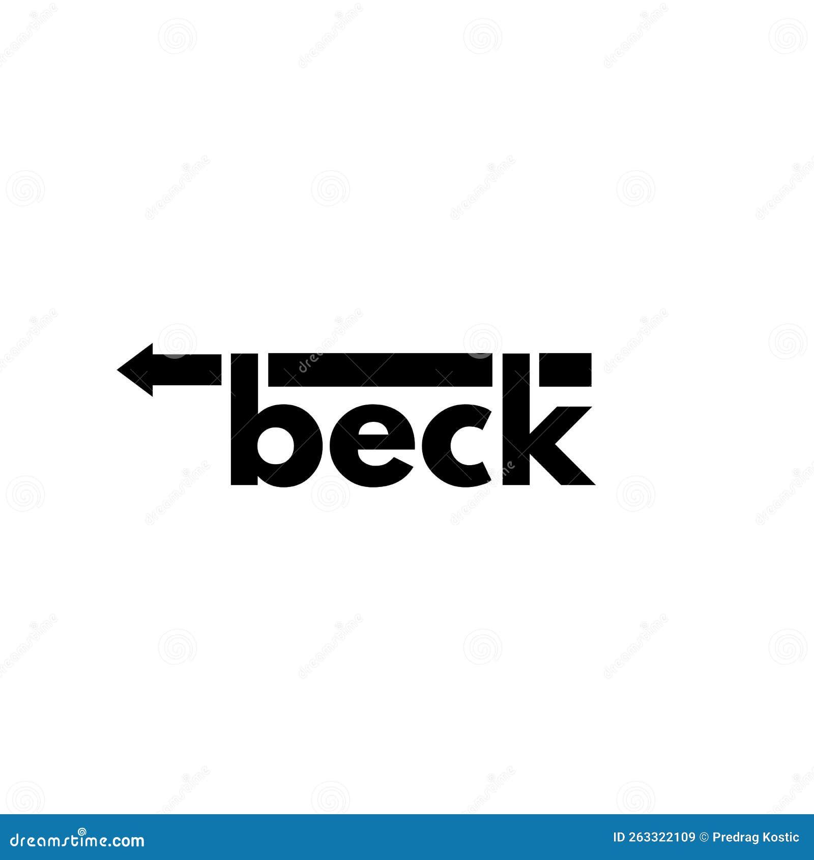 Back logo design stock illustration. Illustration of template - 263322109