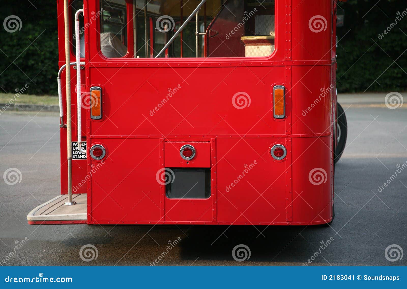 Back of London Red Bus stock image. Image of retro, london - 2183041