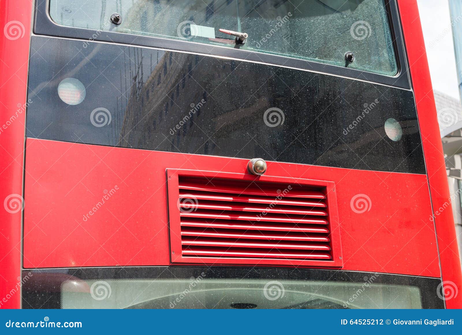 Back of London Red Bus. Copyspace Stock Photo - Image of britain ...