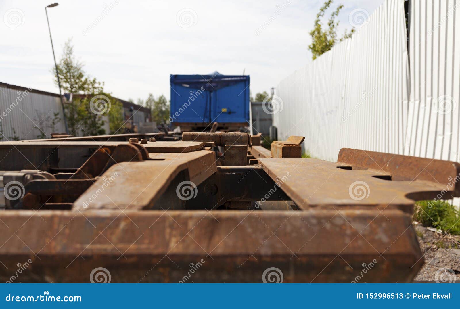 From the Back of a Long Truck without a Load Stock Image - Image of ...