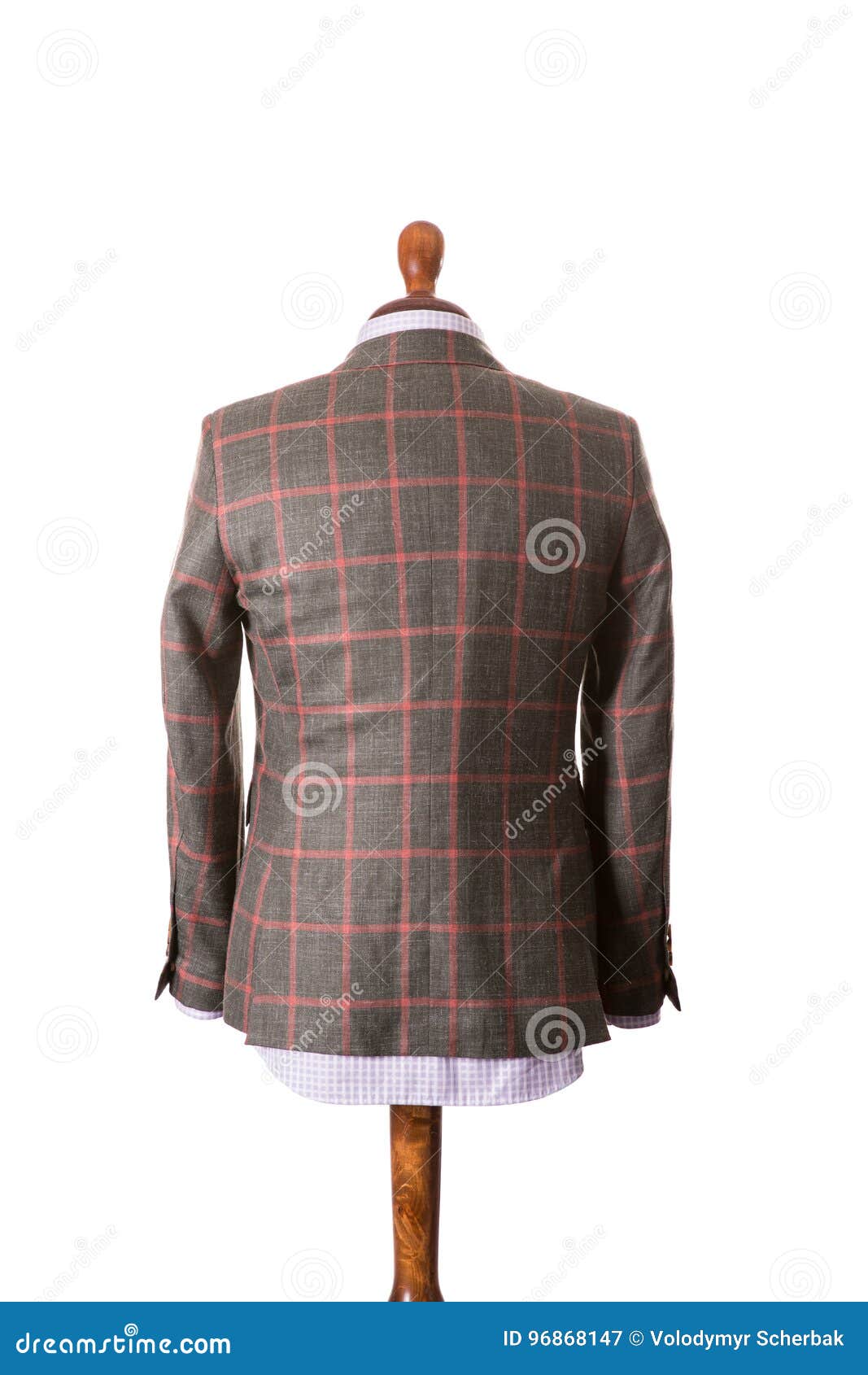 Back of Male Suit on the Dummy Stock Image - Image of pattern ...