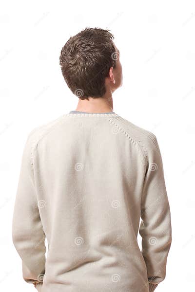 Back of man stock image. Image of isolated, white, looking - 17356271