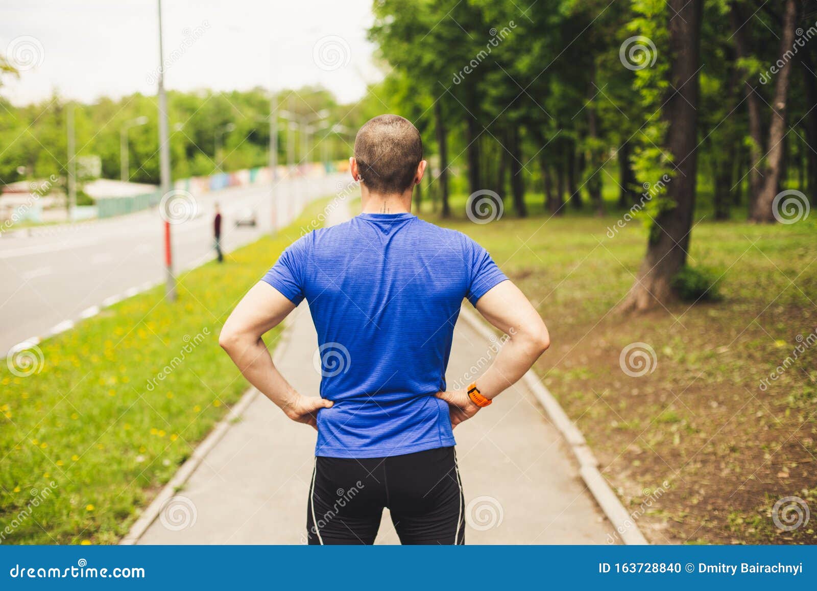 Back of Man Who Preparing for Hard Run Workout Stock Photo - Image of ...