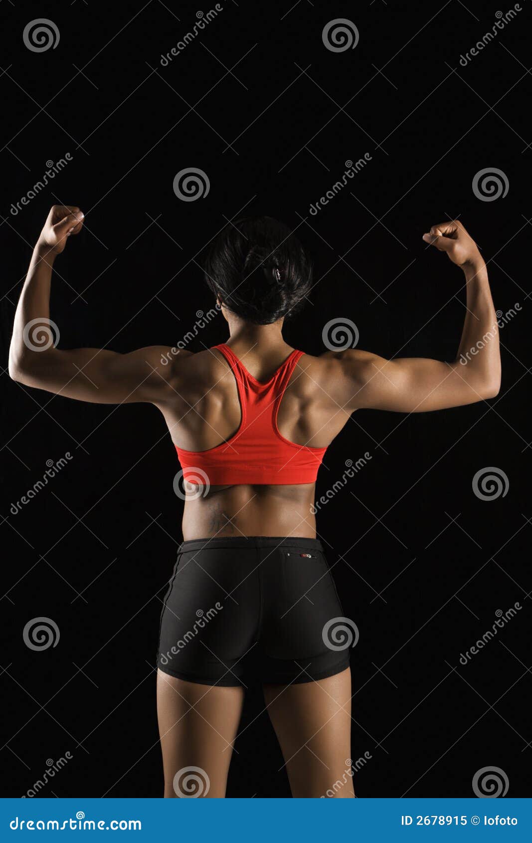 Back of muscular woman. stock image. Image of bodybuilder - 2678915