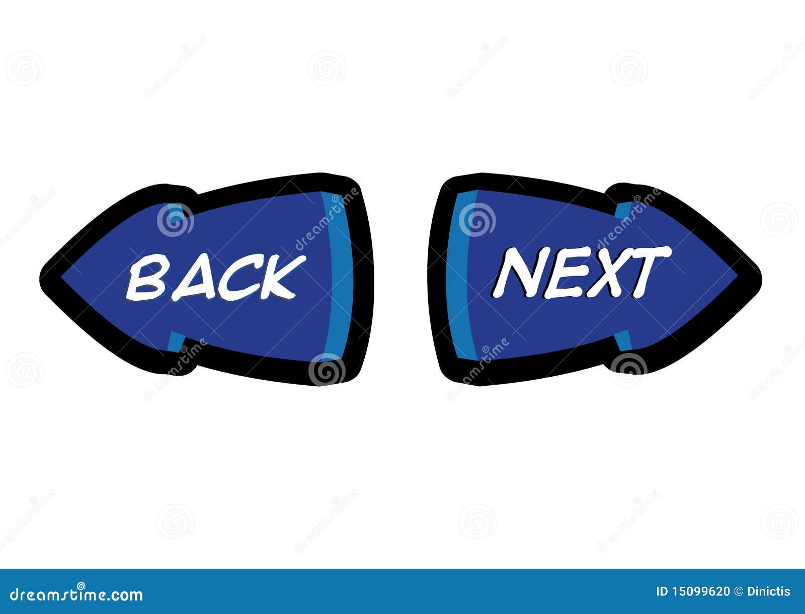 Back and Next Navigation Button Illustration Stock Illustration ...