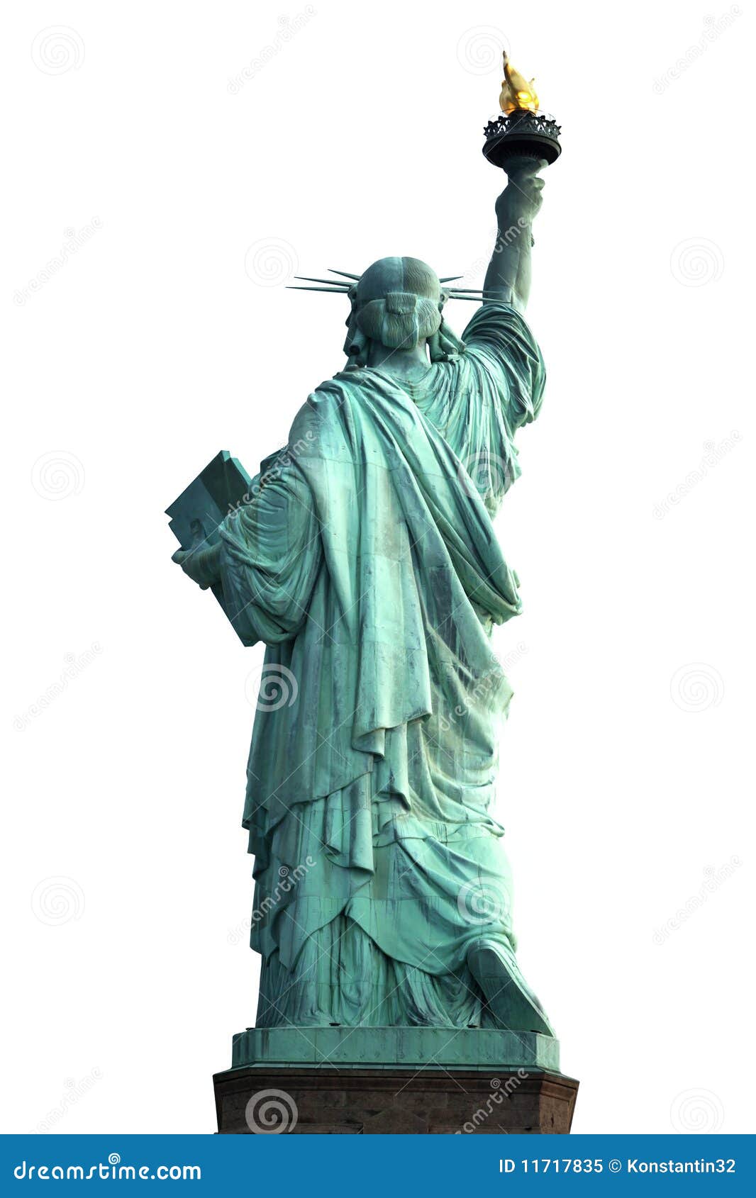 Back of NY Statue of Liberty Stock Image - Image of america, statue ...