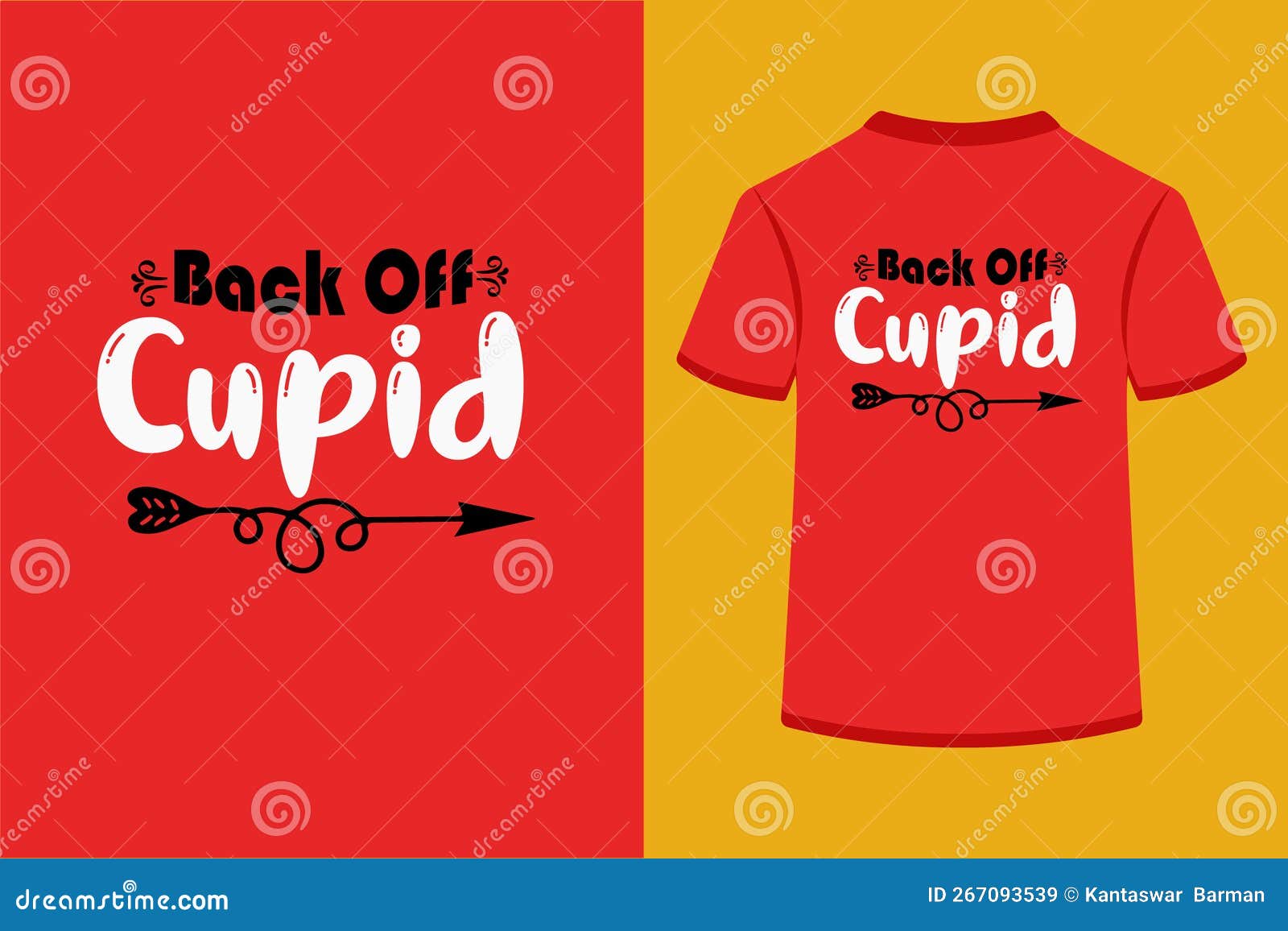 Back Off Cupid. stock vector. Illustration of banner - 267093539