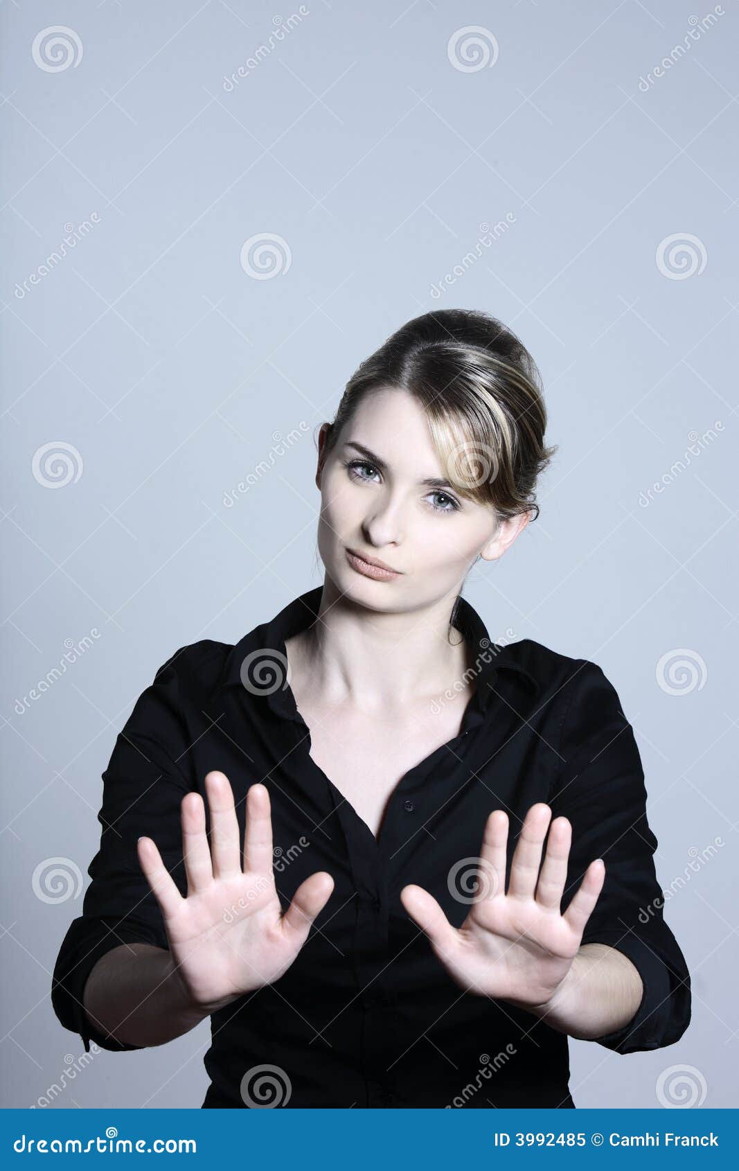 Back off expression stock image. Image of girl, person - 3992485