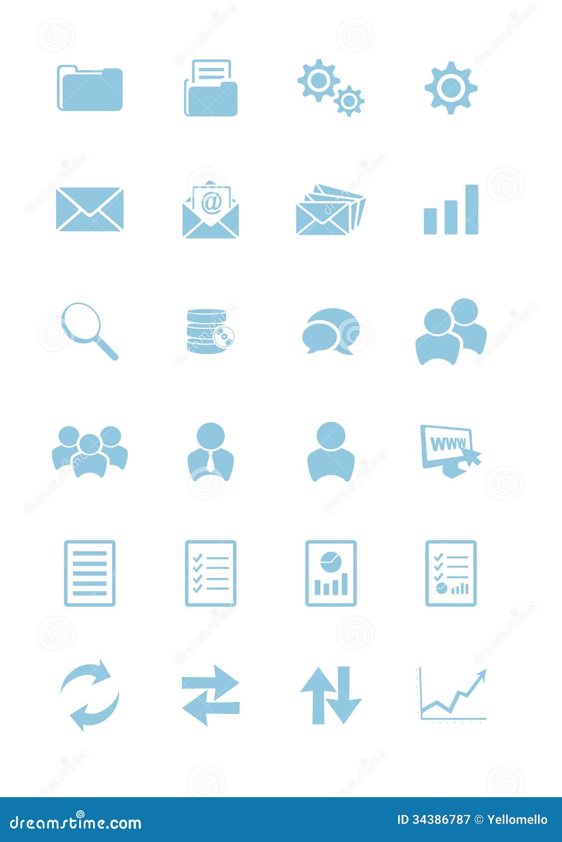 Back Office Icon Sets - Blue Stock Vector - Illustration of page ...