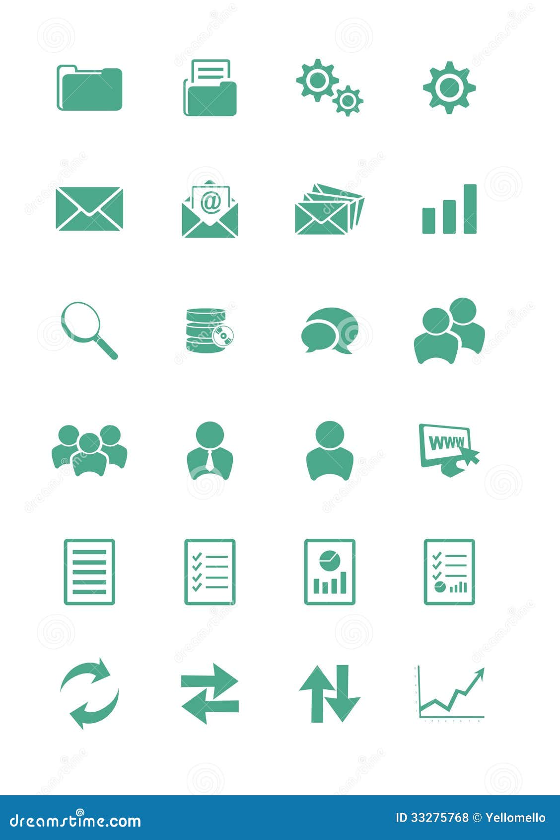 Back Office Icon Sets - Green Stock Vector - Illustration of graphic ...